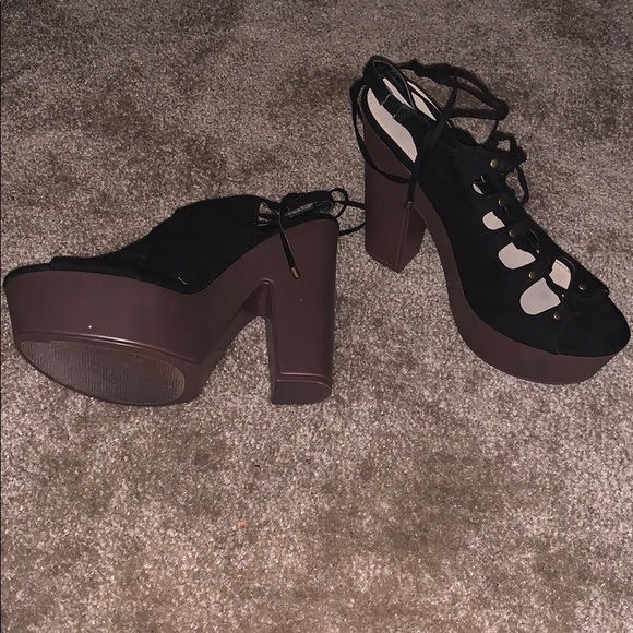 JustFab | Shoes | Open Toe Platform Sandles | Poshmark